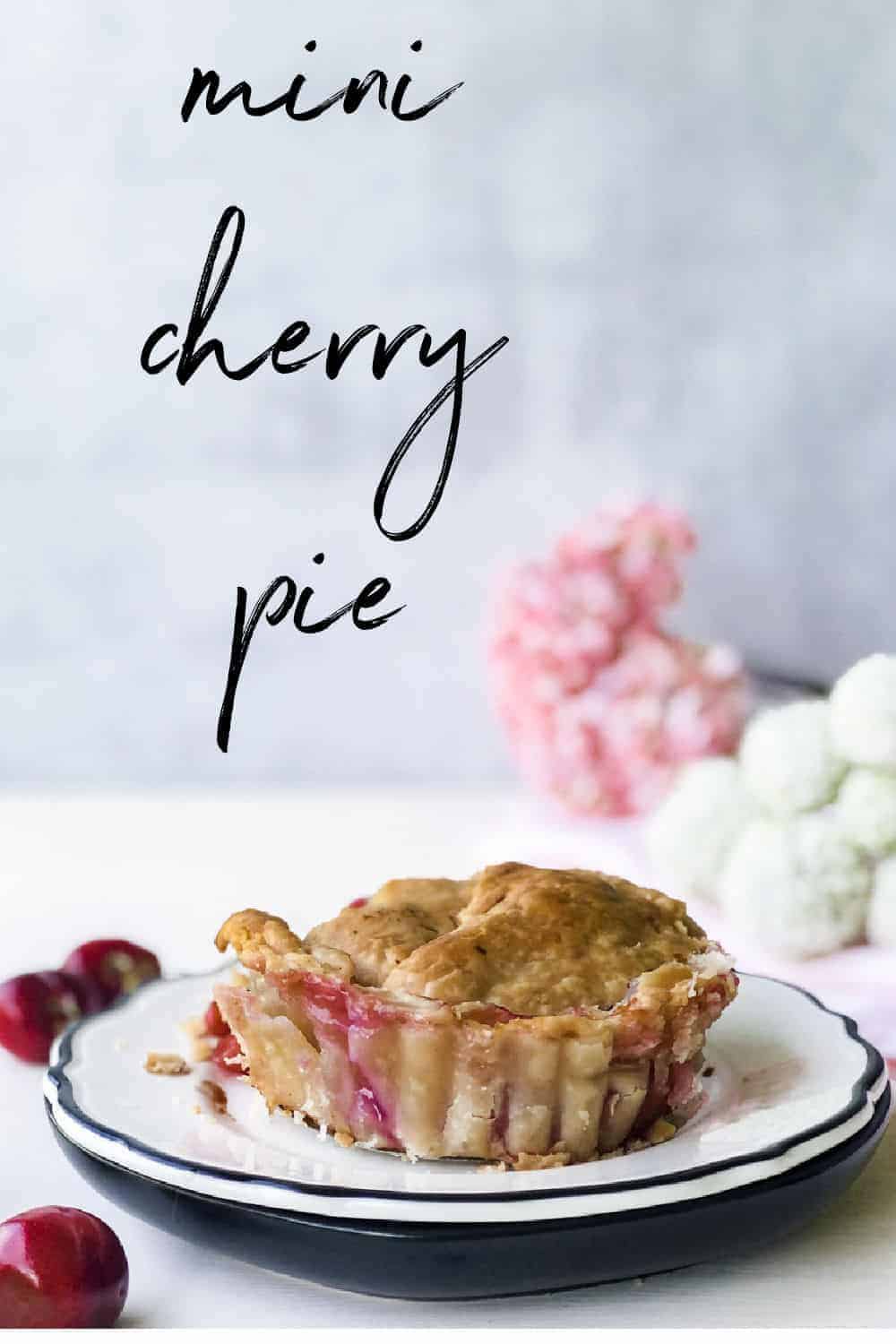 Homemade Mini Cherry Pie for One