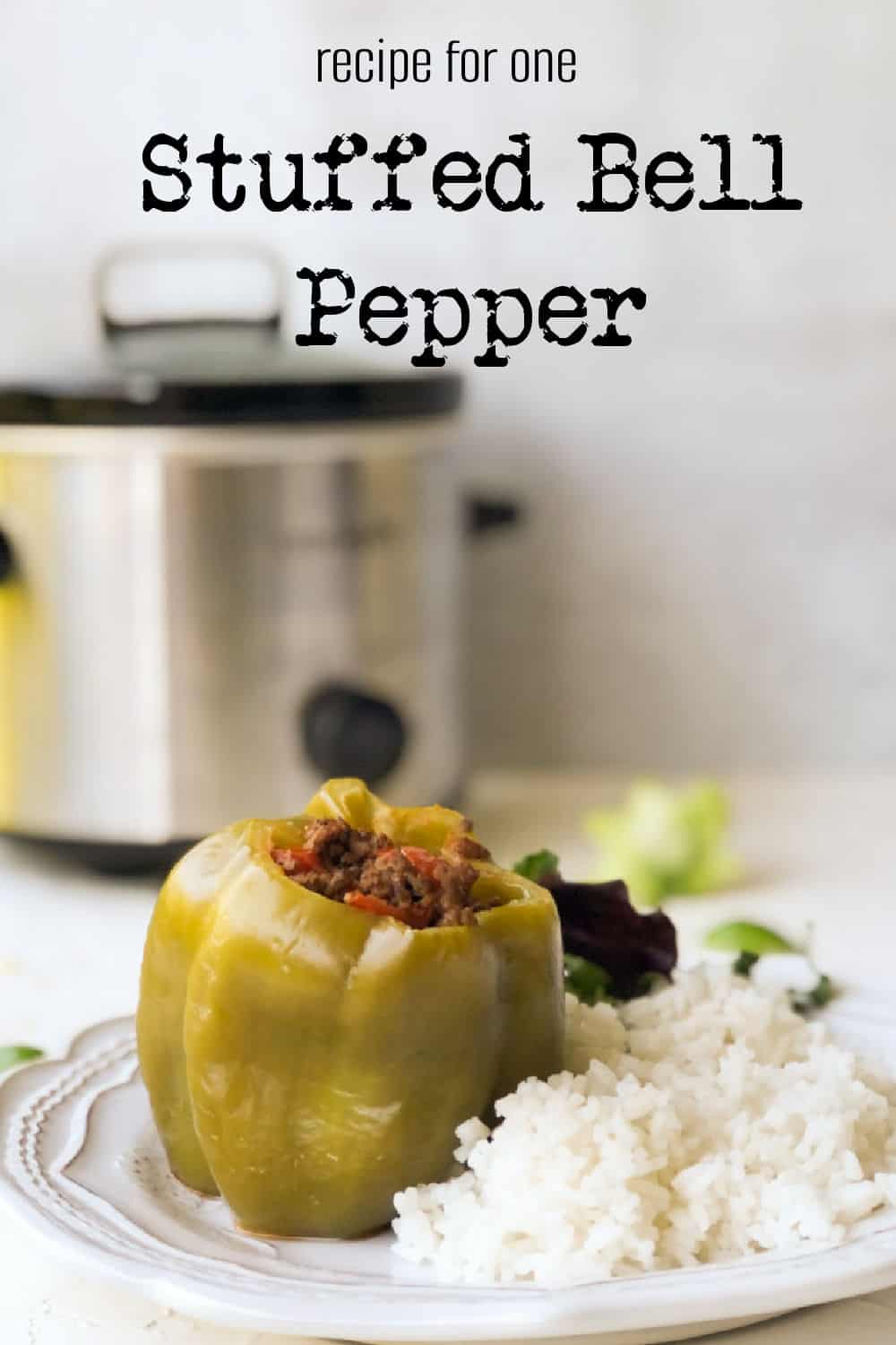 Single Serving Stuffed Bell Pepper Recipe • A Weekend Cook®