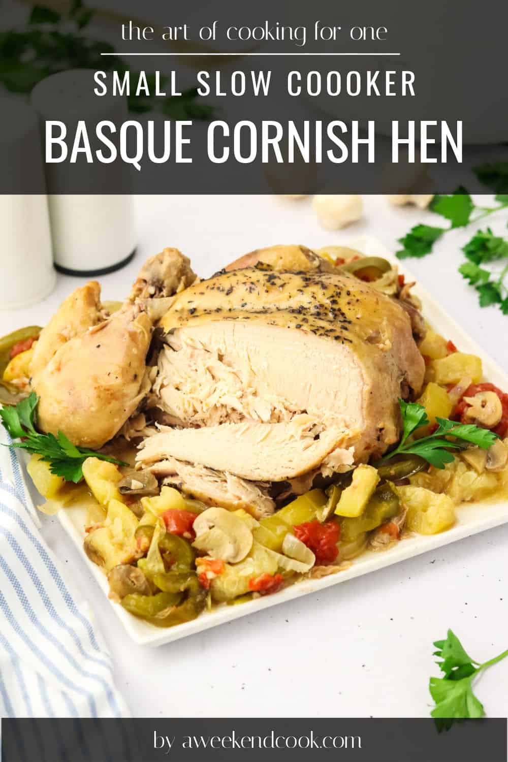 Small Slow Cooker Cornish Hen Recipe • A Weekend Cook®