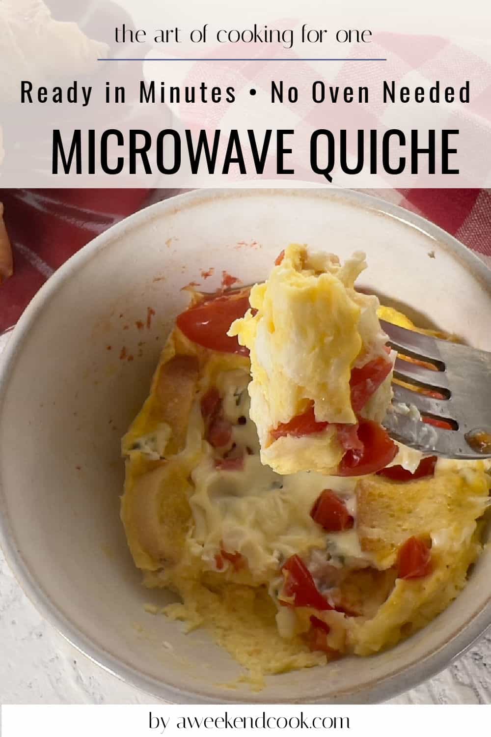 Easy Microwave Quiche Recipe for One • A Weekend Cook®