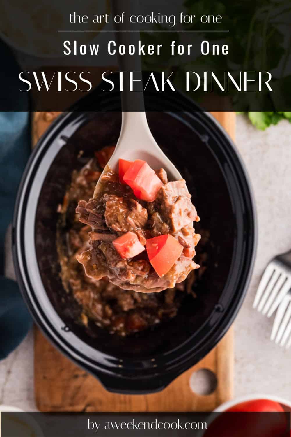 Small Slow Cooker Swiss Steak Recipe • A Weekend Cook®