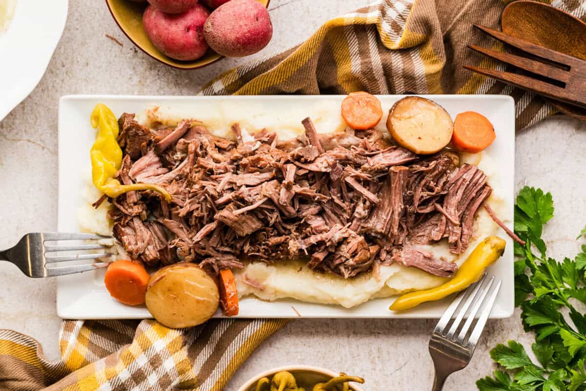 Mini Mississippi Pot Roast Recipe (1-Pound Chuck Roast) • A Weekend Cook®