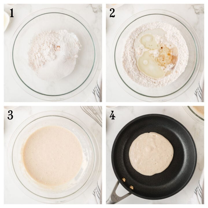 Basic Small Batch Pancake Recipe (No Egg) • A Weekend Cook®